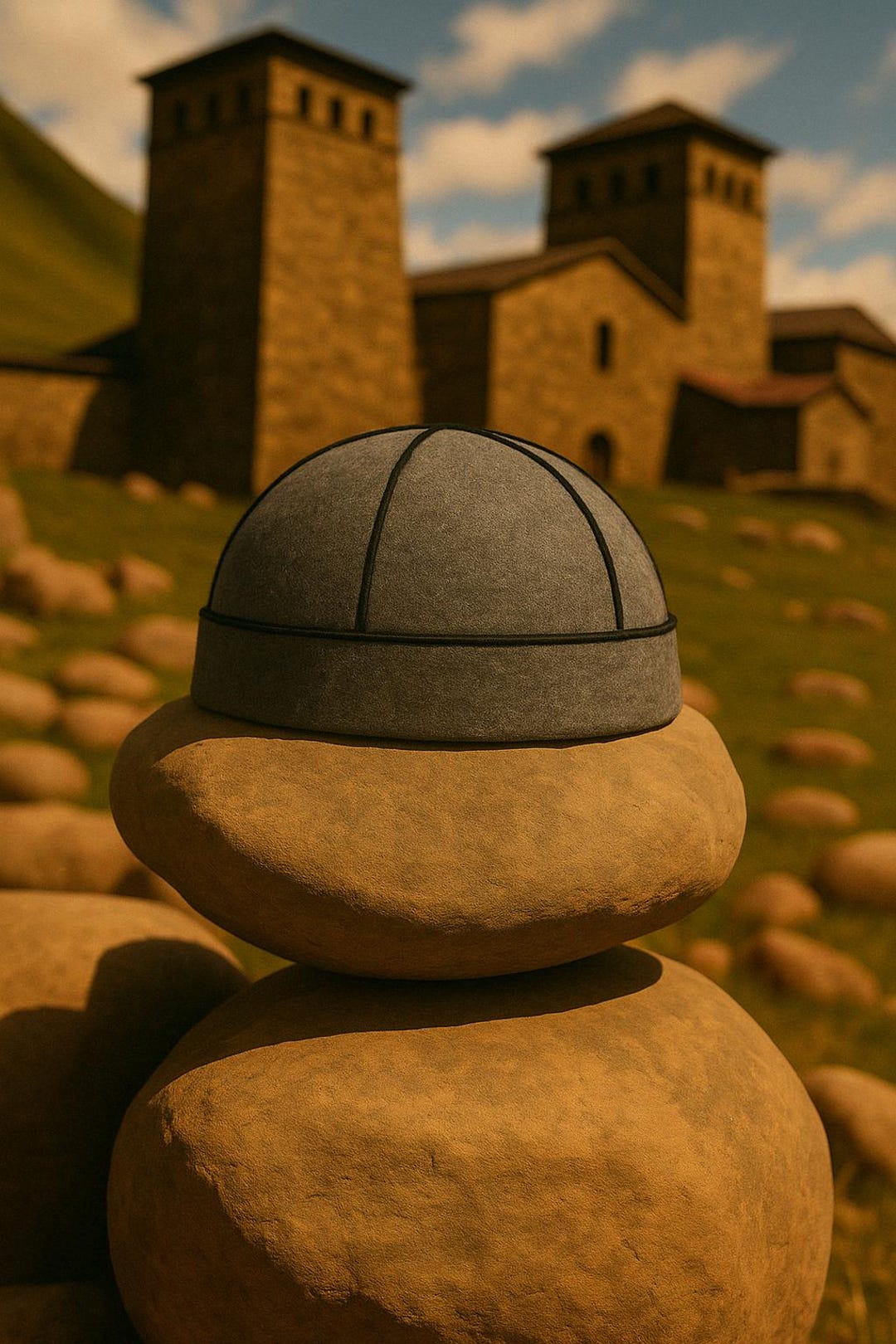 Gray Svanetian Hat Handmade Georgian Wool Cap Traditional Caucasus ...