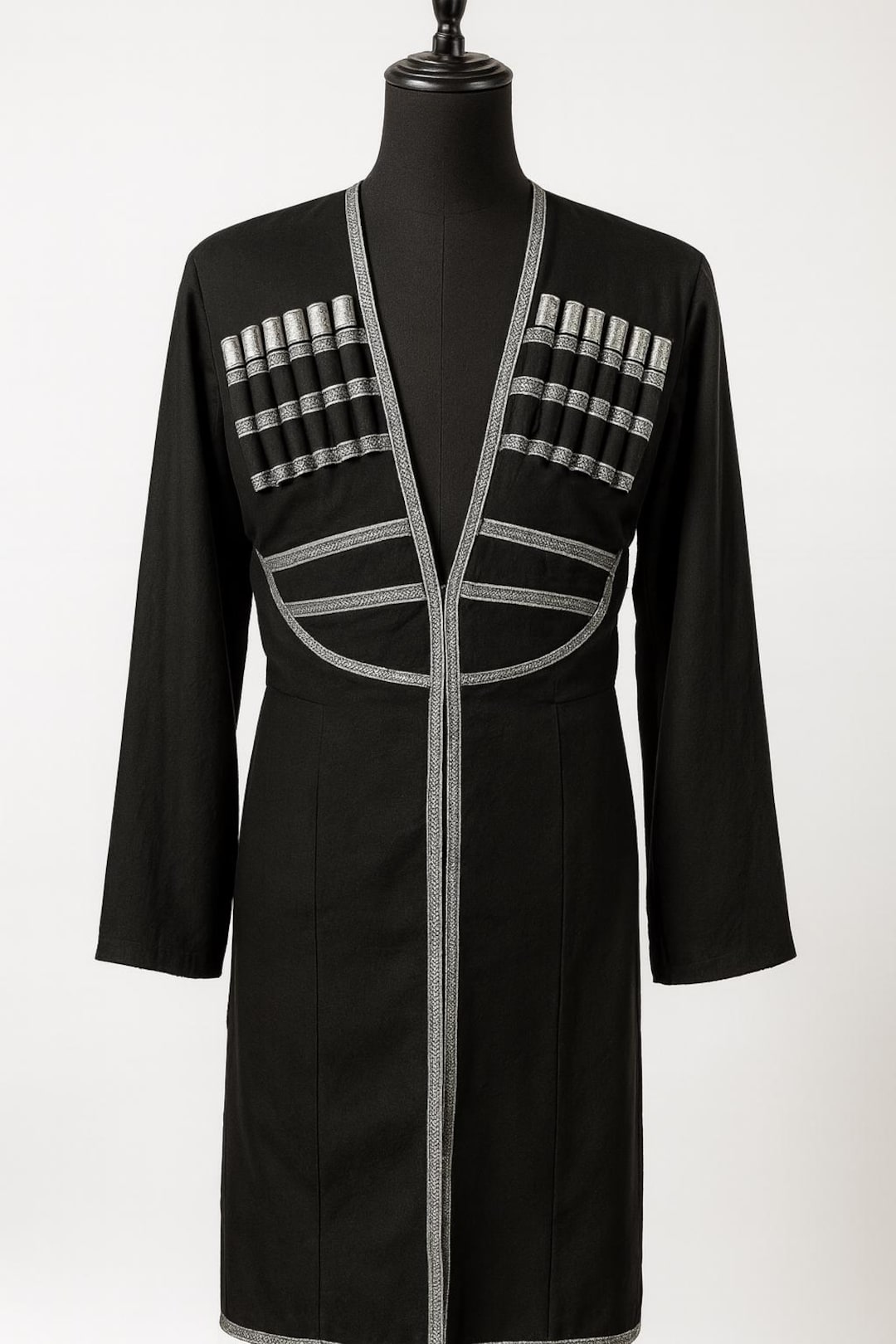 Handmade Georgian Chokha: Traditional Caucasian Wedding Coat With Gazyr ...