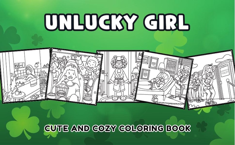 Unlucky Girl Pack #1: A Parody Coloring Book of Unlucky Moments - Etsy