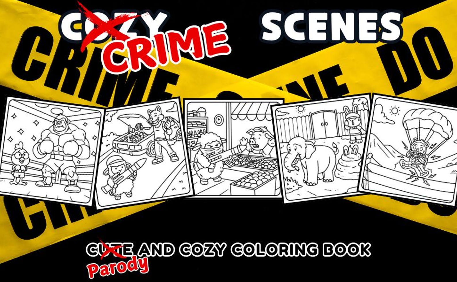Cozy Crime Scenes 3 Pack #1 : Cute and Cozy Coloring Books for Adults ...