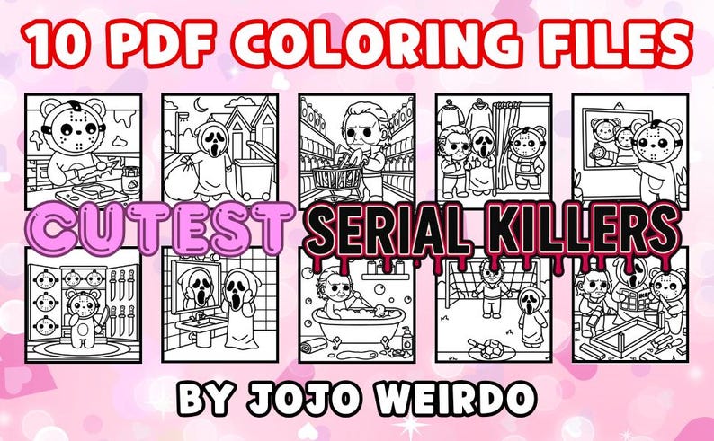 Cutest Serial Killers 1 Pack #1 : Cute and Cozy Coloring Books for ...
