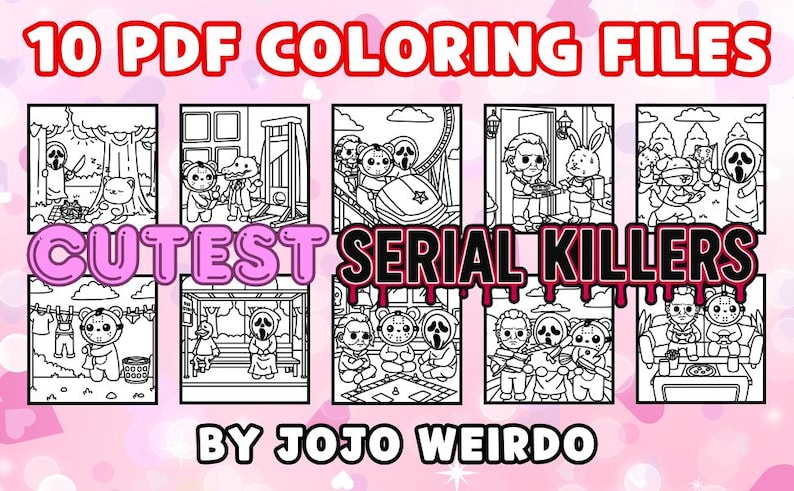 Cutest Serial Killers 1 Pack #3 : Cute and Cozy Coloring Books for ...