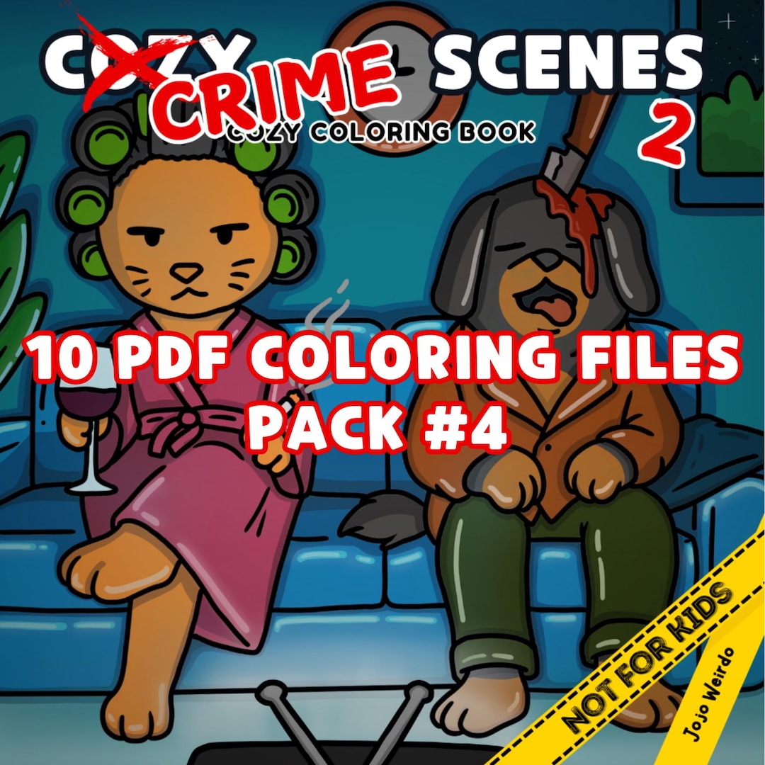 Cozy Crime Scenes 2 : Livre De Coloriage Relaxant Et Mignon D'humour ...