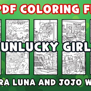 Unlucky Girl Pack #3: A Parody Coloring Book of Unlucky Moments - Etsy