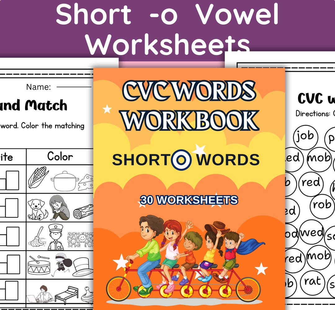 Short Vowel O CVC Worksheets | Kindergarten Phonics Activities | Early ...