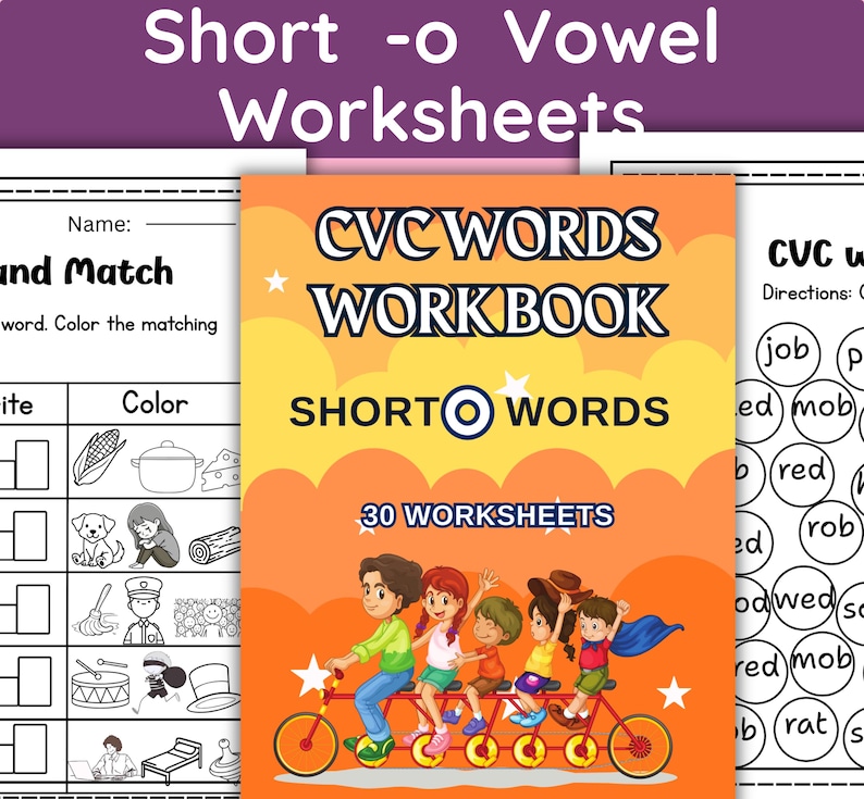 Short Vowel O CVC Worksheets | Kindergarten Phonics Activities | Early ...
