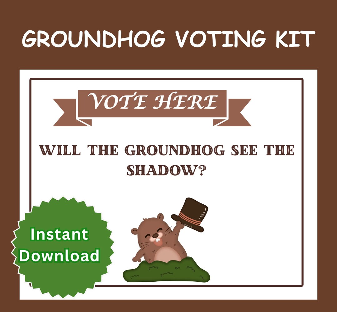 Groundhog Day Voting Kit | Prediction & Weather Activity - Etsy