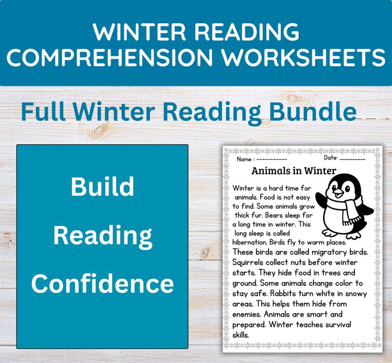 Winter Reading Comprehension Worksheets | 10 Passages With Questions ...