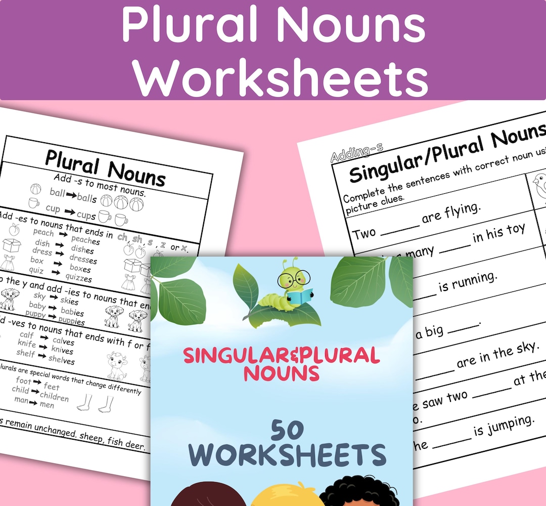 Plural Noun Worksheets Bundle | Singular & Plural Grammar Practice ...