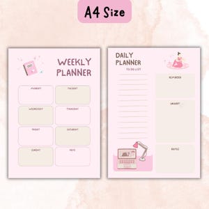Pink Floral Printable Planner Bundle | 10-in-1 Elegant Digital Planning ...