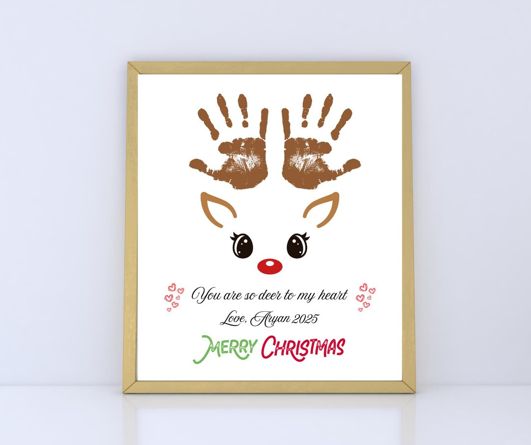 Christmas Reindeer Handprint Art, Christmas Reindeer Craft for Kids ...