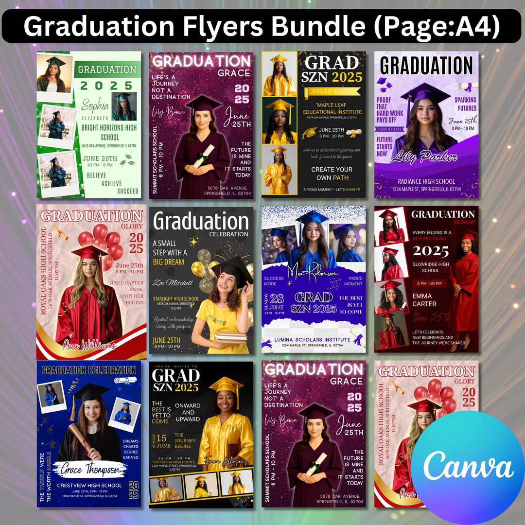 Graduate Flyer, Graduation Invitation, Senior Grad Announce, Class of ...