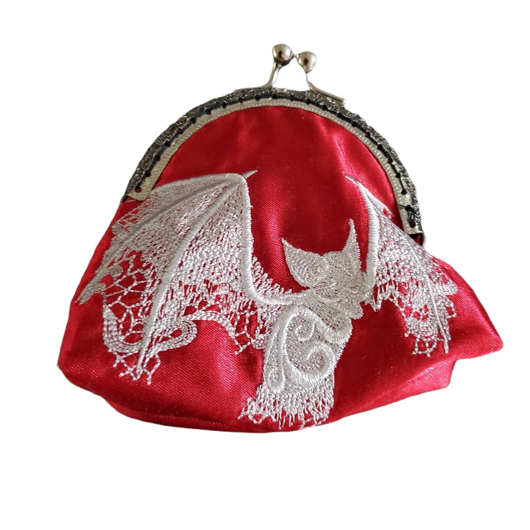 Bat Coin Purse Embroidery - Etsy