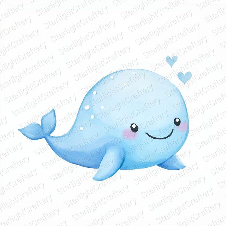 8 Watercolor Under the Sea Clipart, Ocean Animals Clipart, Watercolor ...