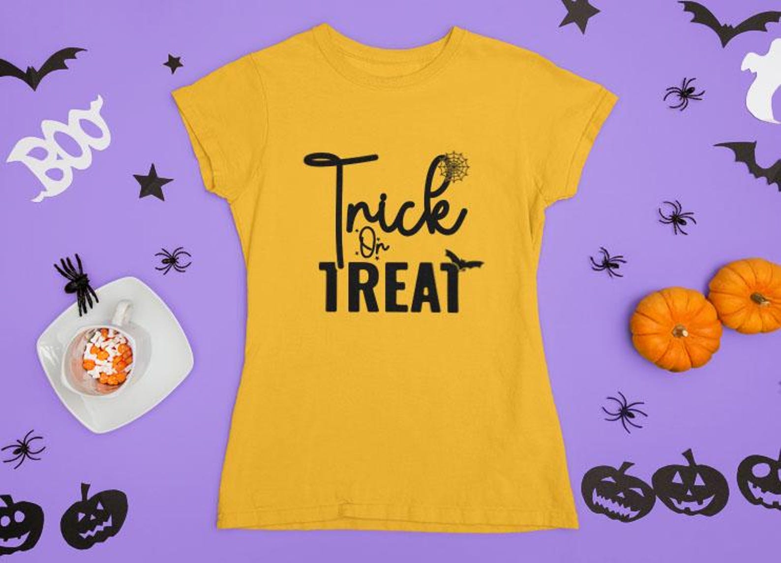 Halloween Trick or Treat SVG: Spider Web Cut Files (digital Download - Etsy