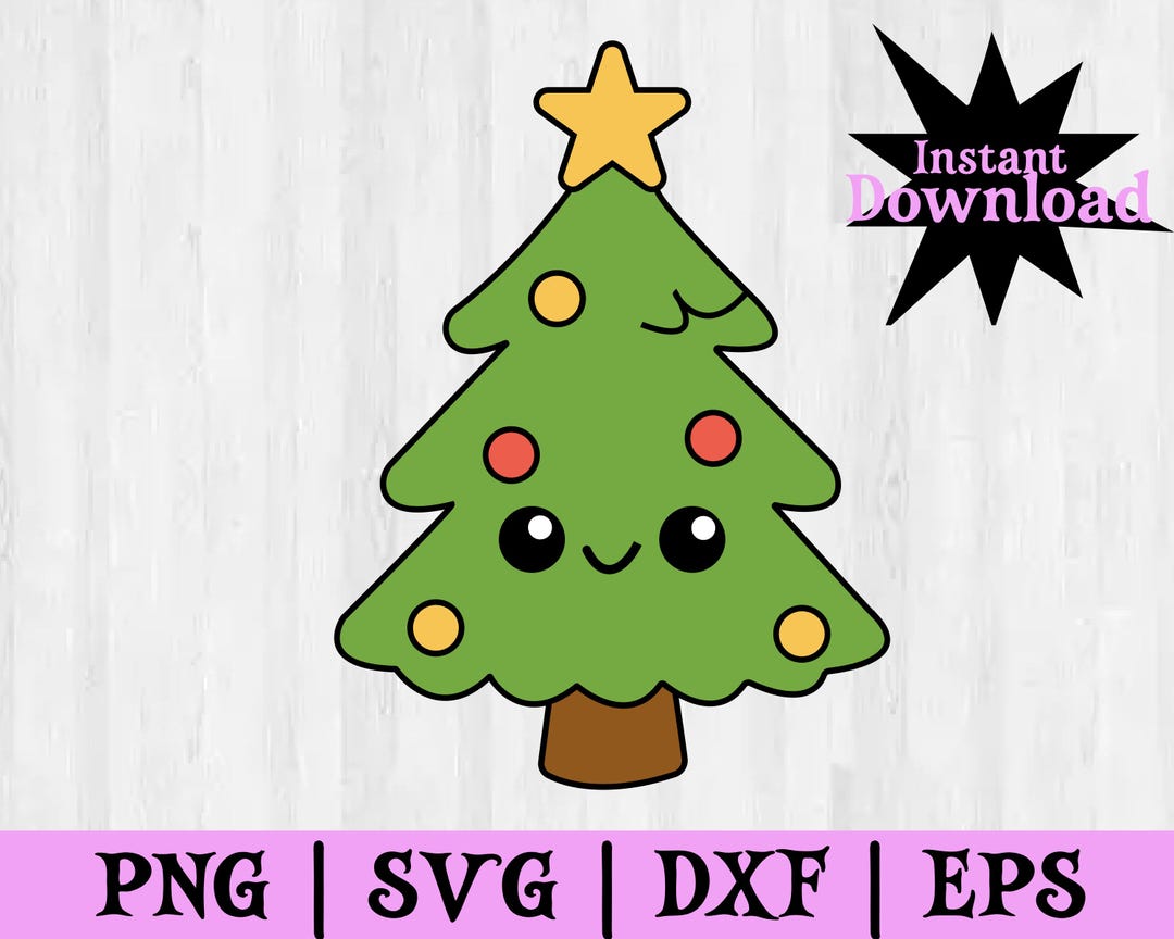 Cute Christmas Tree SVG: Christmas Tree PNG, Christmas Tree, Cricut ...