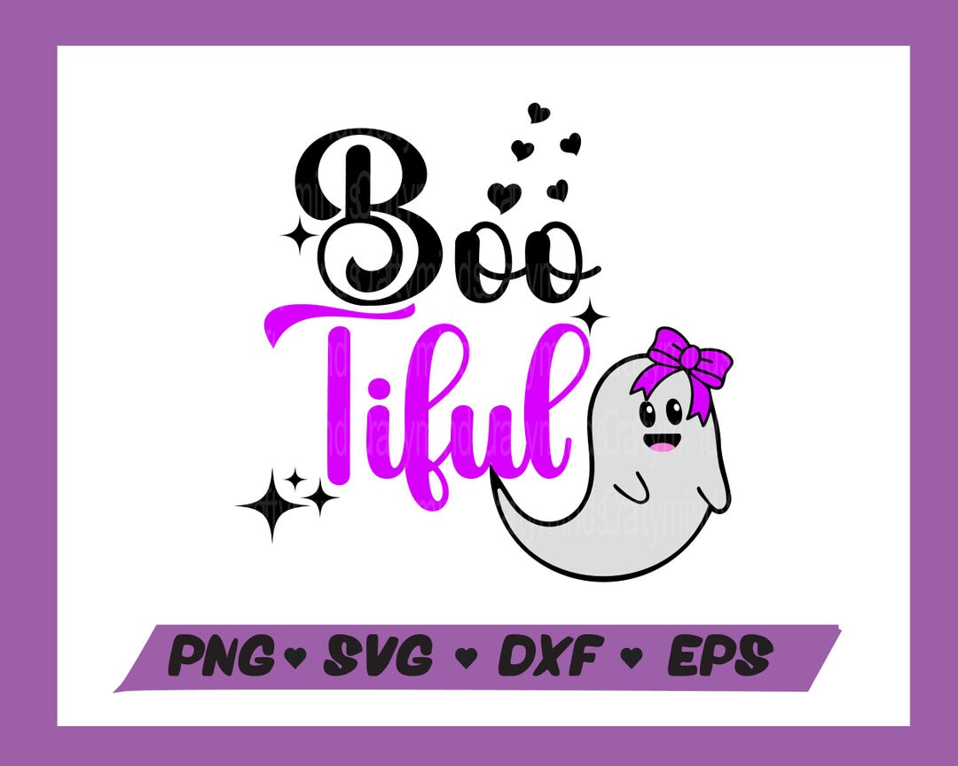 Boo Tiful Ghost SVG, Halloween SVG, Autumn, Fall, Cute Ghost PNG ...