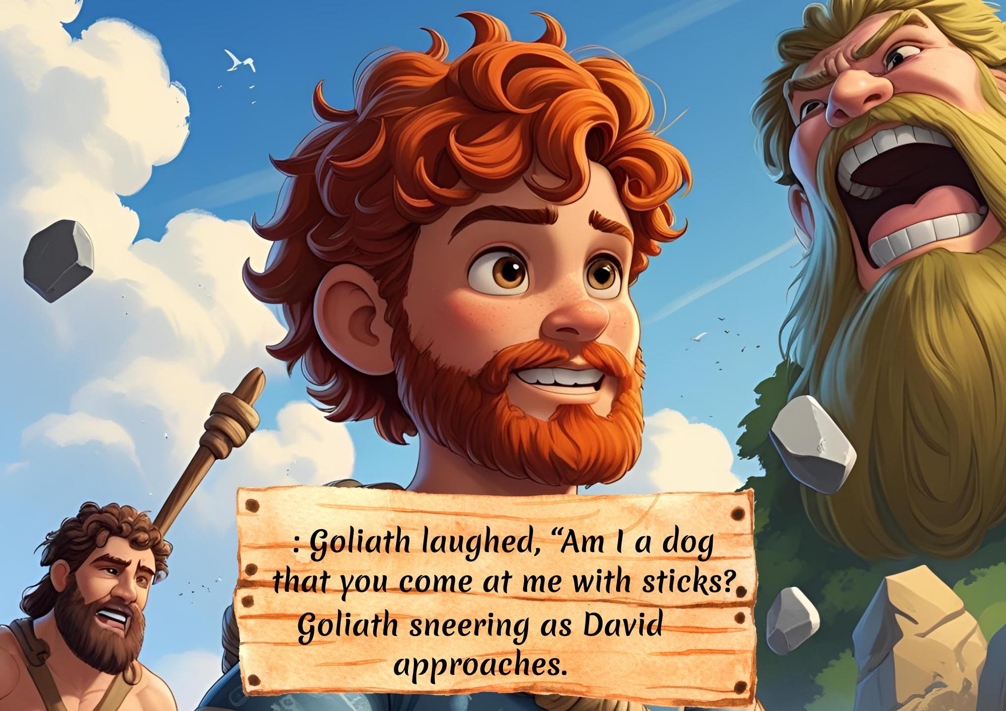David and Goliath Story, Bible Stories for Kids,christian Children’s ...