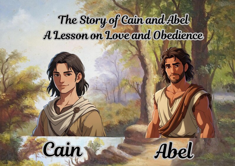 Cain and Abel Kids' Bible Story Ebook: Colorful Illustrations (PLR ...