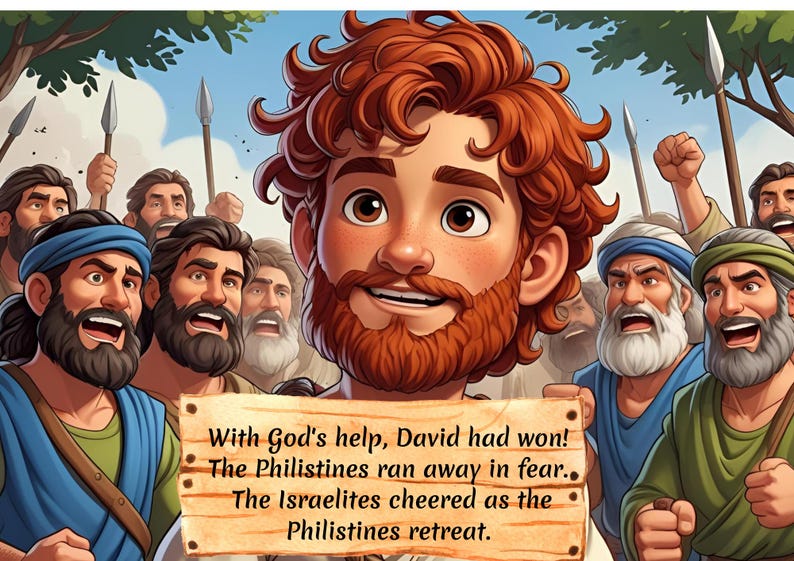 David and Goliath Story, Bible Stories for Kids,christian Children’s ...