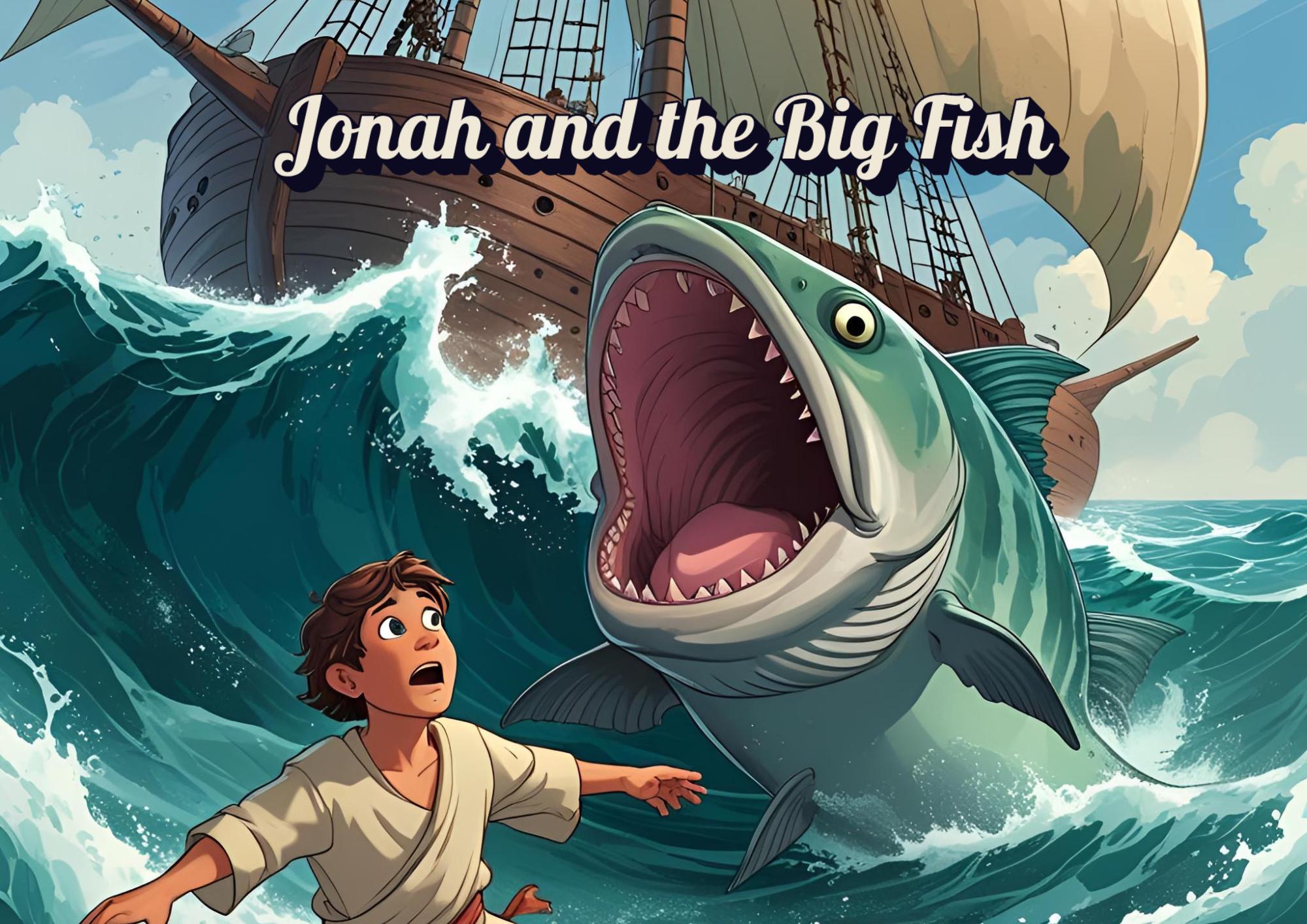 Jonah and the Big Fish Kids Ebook: Bible Story (digital Download) - Etsy