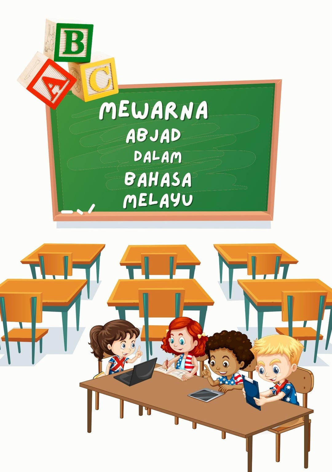 Coloring and Writing the Alphabet in Malay - Etsy