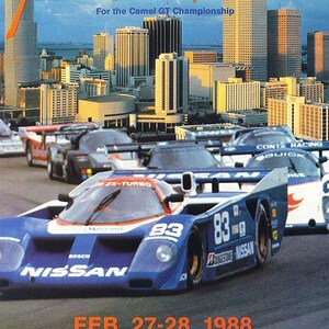 GP Miami 1988 Racing Poster | Nissan Camel GT Print | Vintage ...