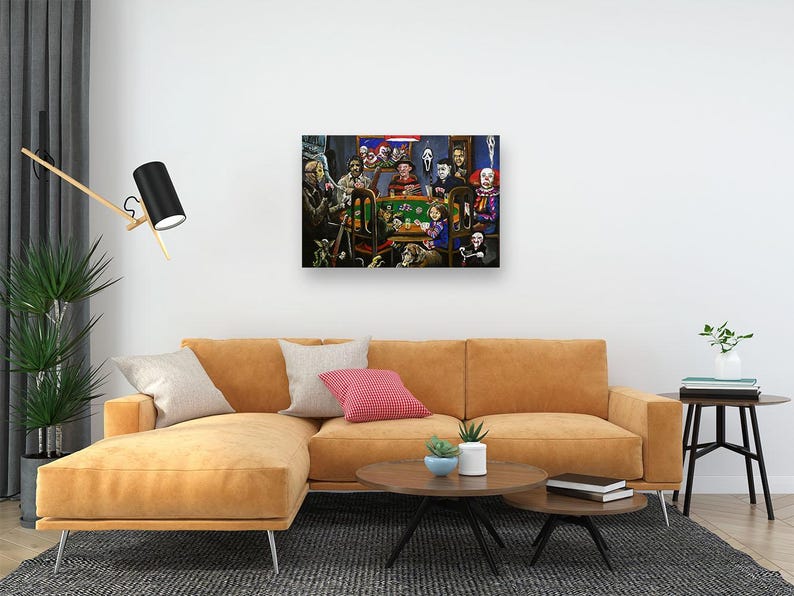 Horror Slashers Playing Cards Poster – Scary Movie Icons Wall Art ...