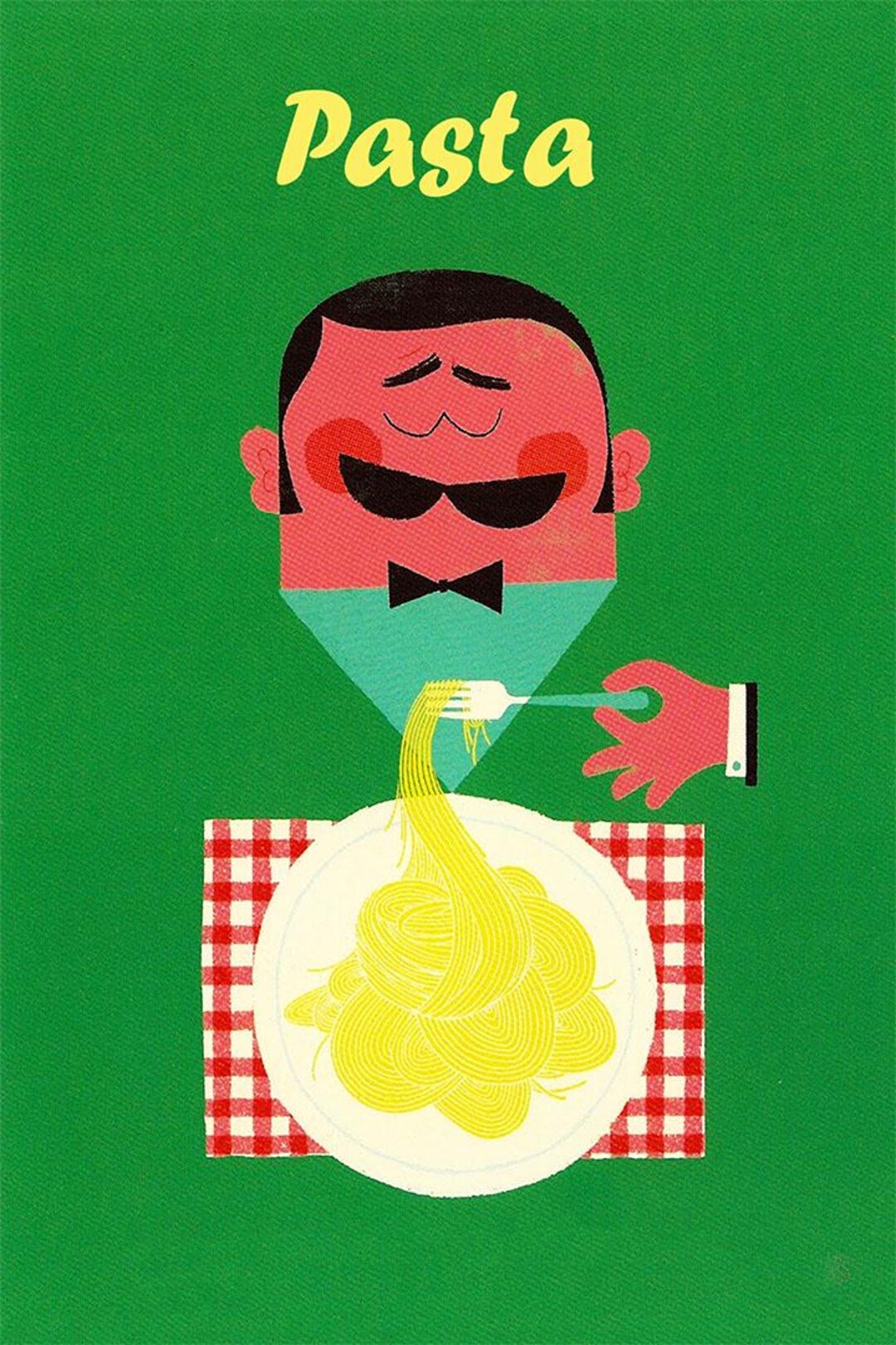 Pasta Italian Cuisine Poster | World Food Kitchen Art Print | Vintage ...