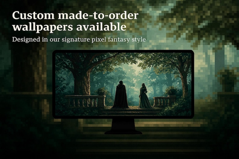 Custom Fantasy Pixel Art Wallpaper (made to Order) - Etsy