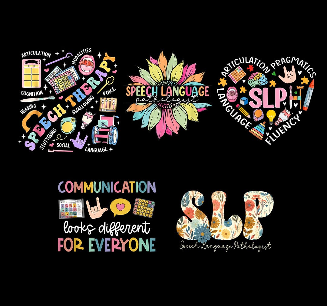SLP Png, SLP Floral, Speech Language Pathologist Png, Back to School ...