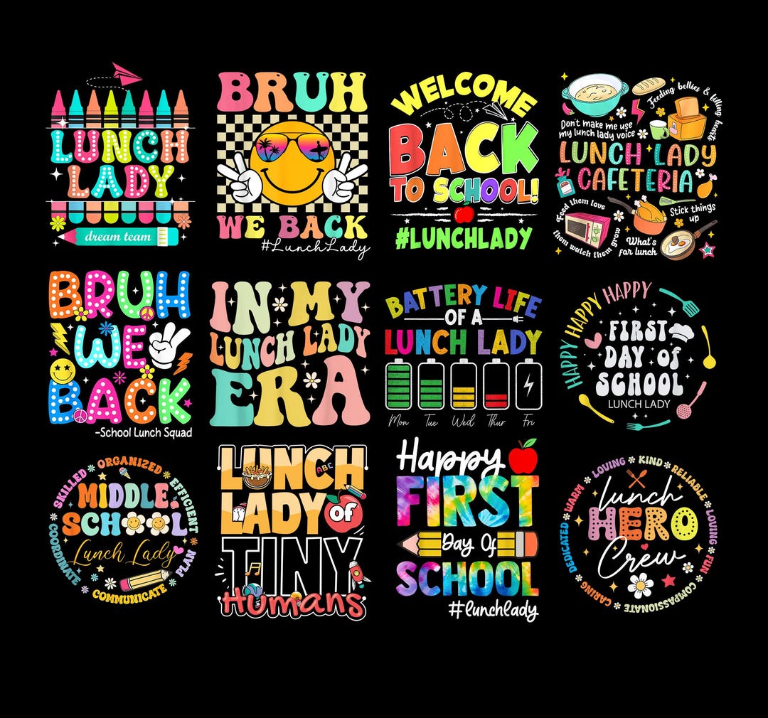 Lunch Lady Png Bundle, Cafeteria Worker Png, Best Lunch Lady Ever ...