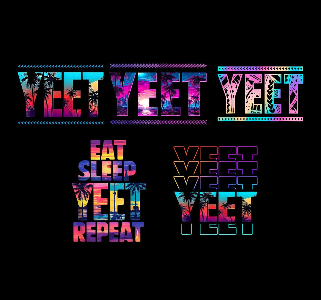 Eat Sleep Yeet Repeat Png, Funny Meme Gamer Quote PNG, Gen Z Slang PNG ...