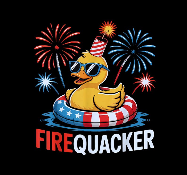 Firequacker Rubber Png, Duck American Png, Flag Fireworks Png, 4th of ...