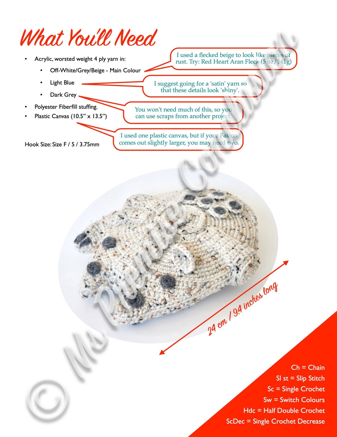 Crochet Millennium Falcon Pattern - Etsy
