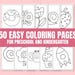 50 Simple Printable Coloring Pages for Kids | Preschool & Kindergarten ...