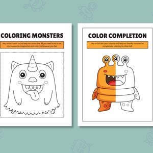 95 Monster Activity Book Printable Coloring Pages for Kids | Activity ...