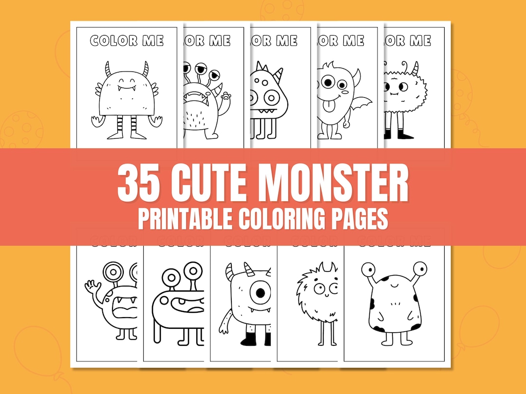 35 Cute Monster Printable Coloring Pages | Preschool & Kindergarten ...