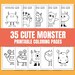 35 Cute Monster Printable Coloring Pages | Preschool & Kindergarten ...