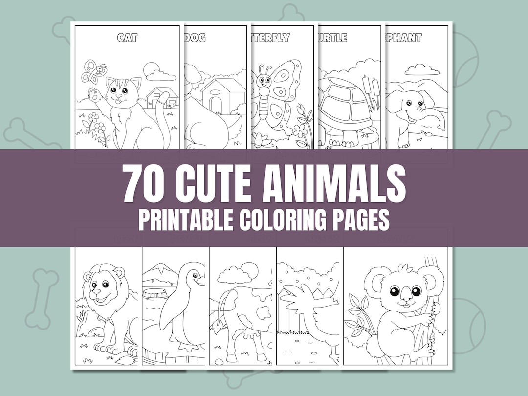 70 Cute Animals Printable Coloring Pages | Preschool & Kindergarten ...