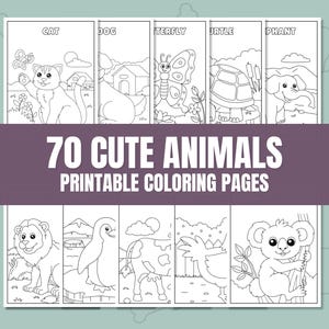 70 Cute Animals Printable Coloring Pages | Preschool & Kindergarten ...