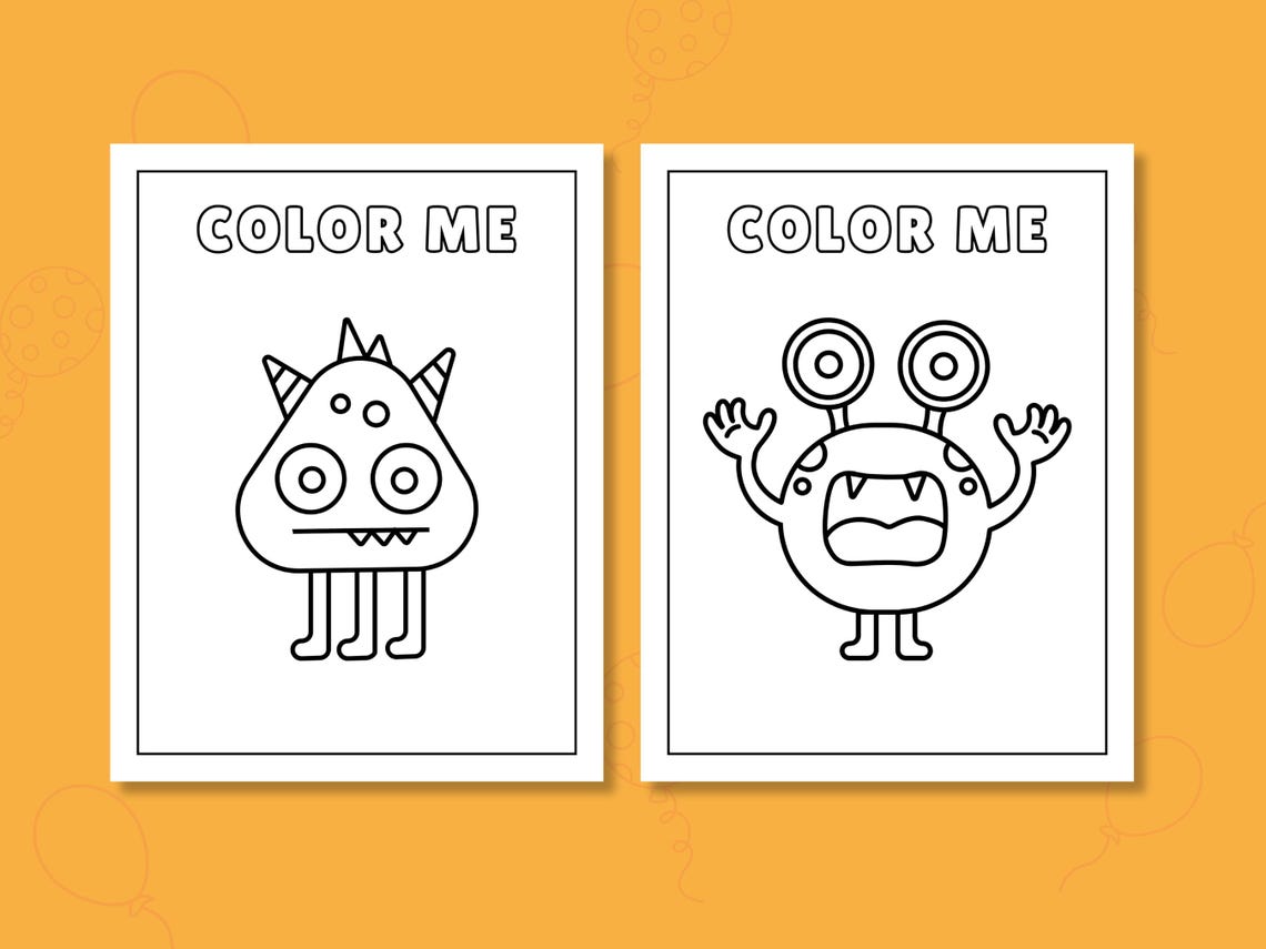 35 Cute Monster Printable Coloring Pages | Preschool & Kindergarten ...