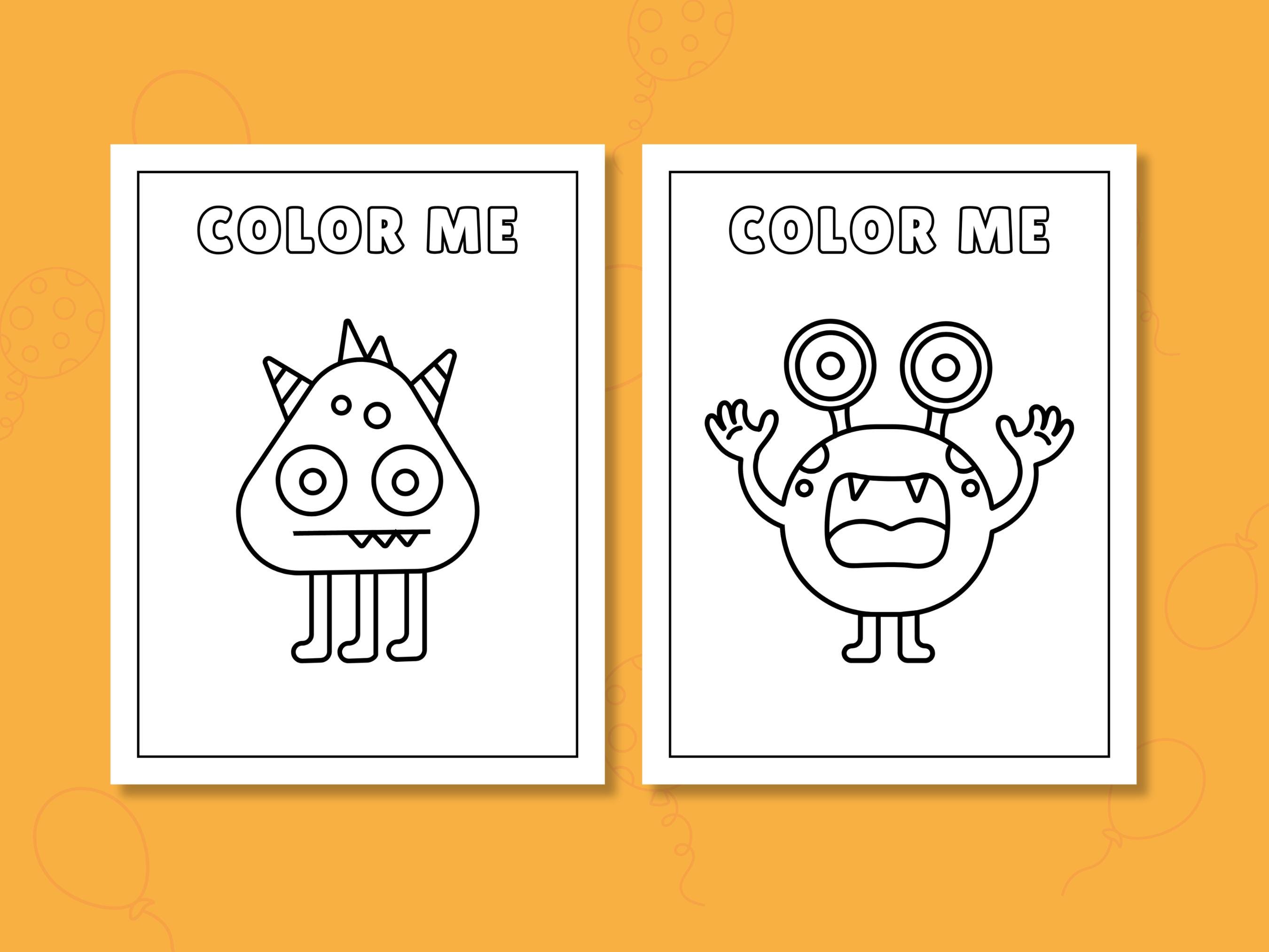 35 Cute Monster Printable Coloring Pages | Preschool & Kindergarten ...