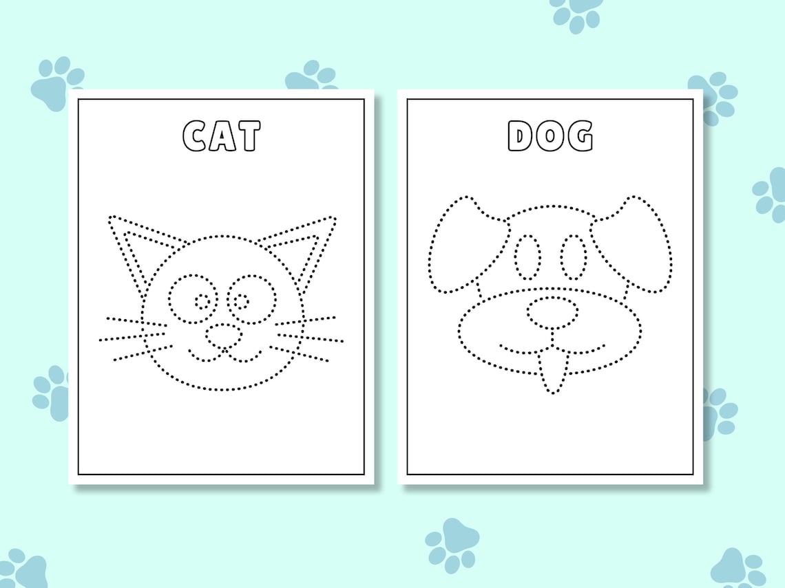 50 Cute Easy Tracing Printable Coloring Pages | Preschool ...