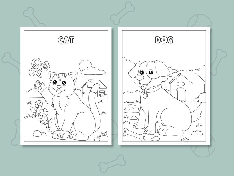 70 Cute Animals Printable Coloring Pages | Preschool & Kindergarten ...