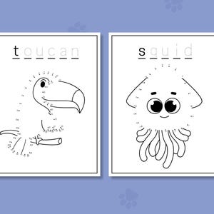 35 Cute Animals Dot to Dot Printable Coloring Pages | Animal Coloring ...