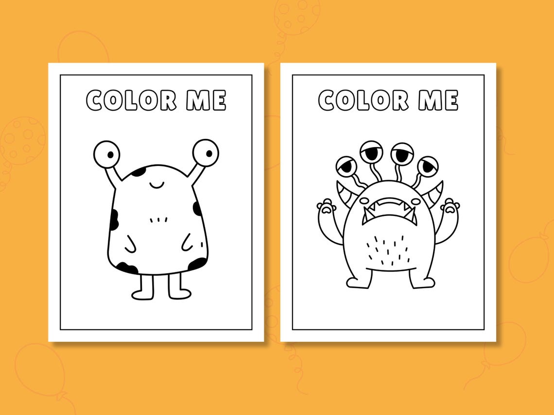 35 Cute Monster Printable Coloring Pages | Preschool & Kindergarten ...