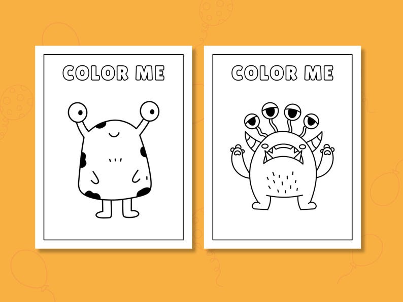 35 Cute Monster Printable Coloring Pages | Preschool & Kindergarten ...