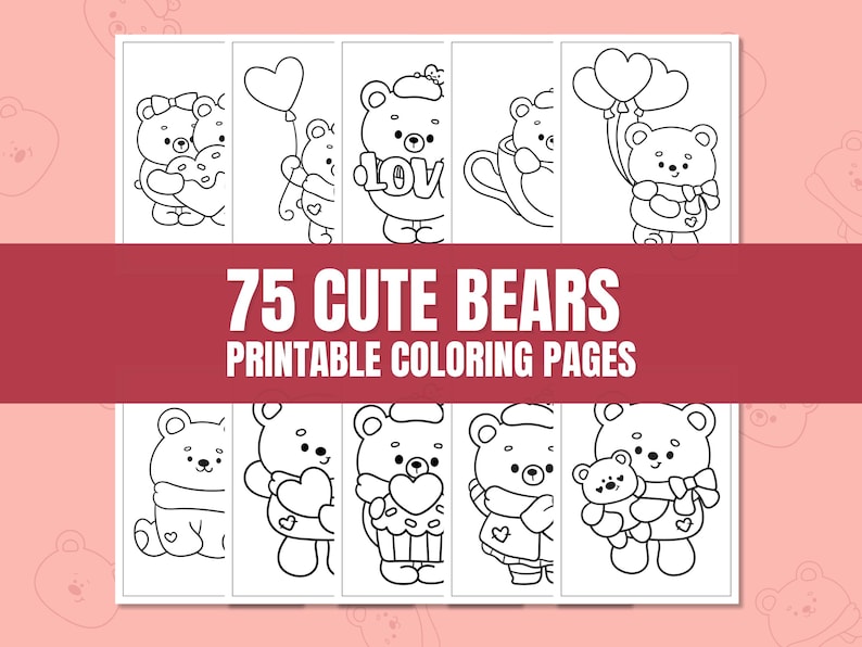 75 Cute Bear Printable Coloring Pages for Kids | Cute Bear Coloring ...