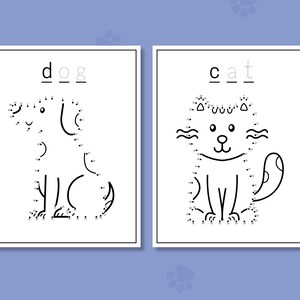 35 Cute Animals Dot to Dot Printable Coloring Pages | Animal Coloring ...